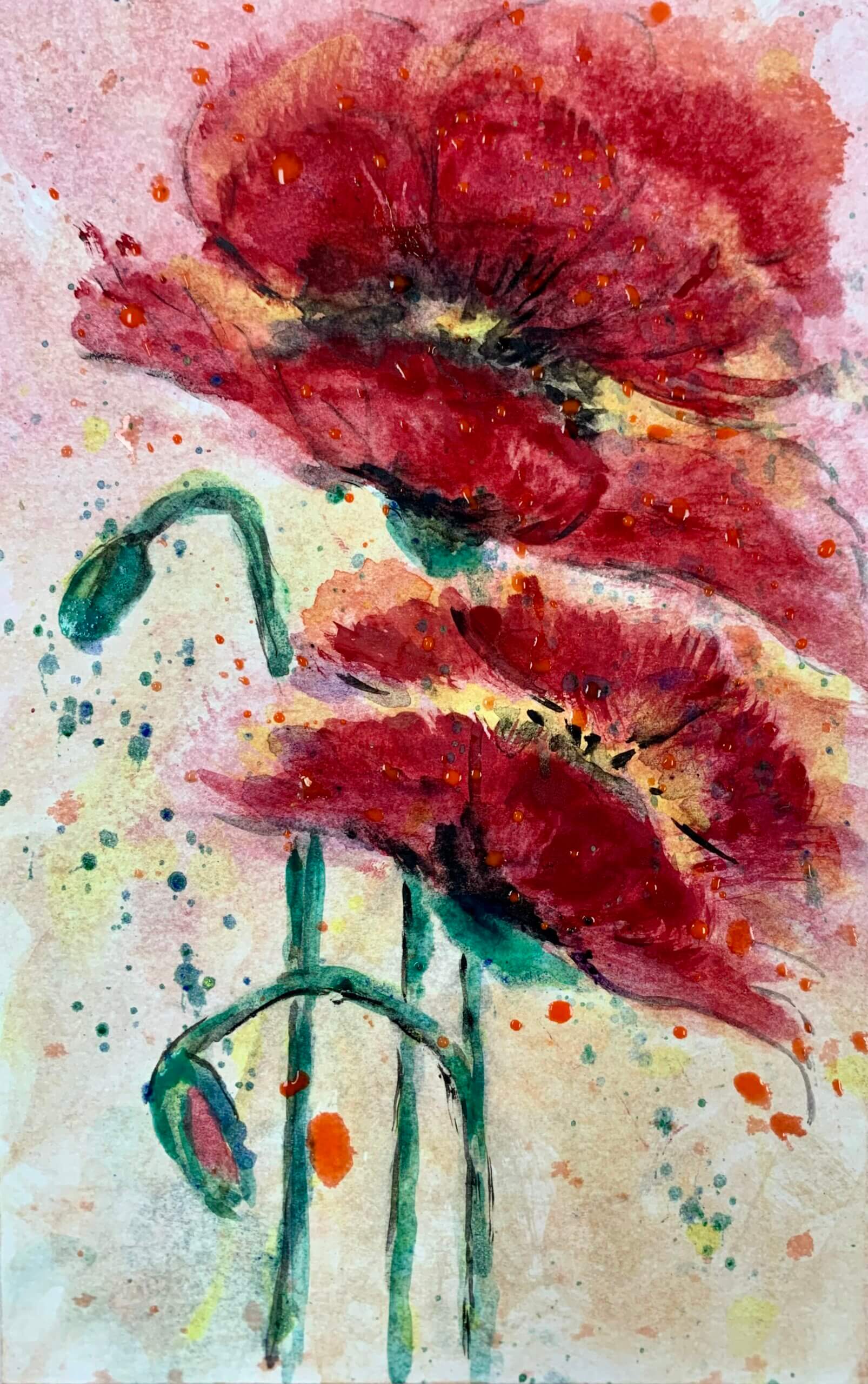 Poppies - ORIGINAL - Mariellart Gallery